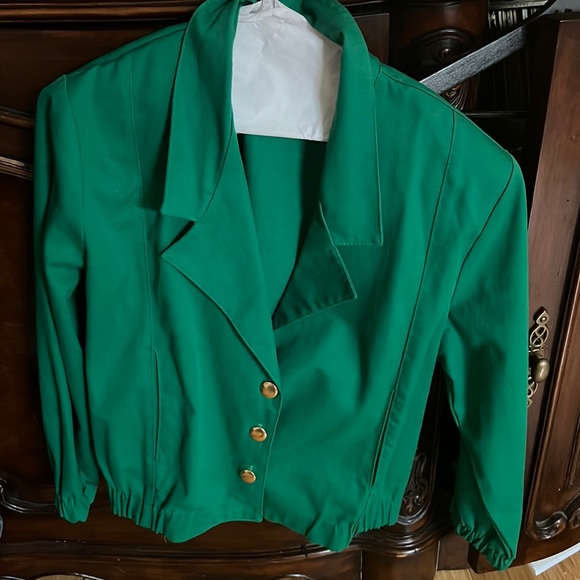 Christin Stevens | Jackets & Coats | Vintage 8s 90s Green Jacket | Poshmark